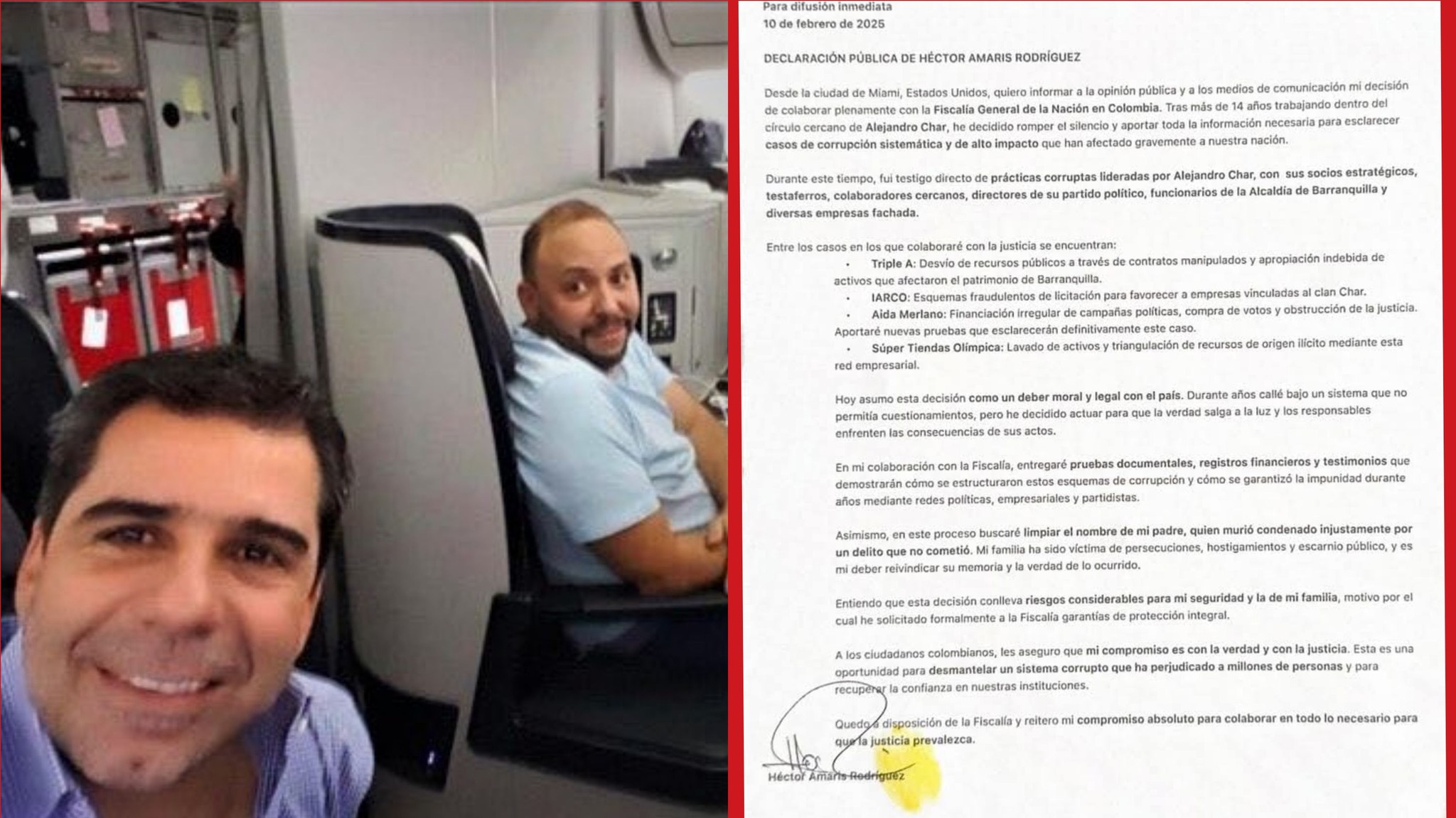 DECLARACIÓN PÚBLICA DE HÉCTOR AMARIS RODRÍGUEZ. "OSO YOGUI". - HABLA LA ...